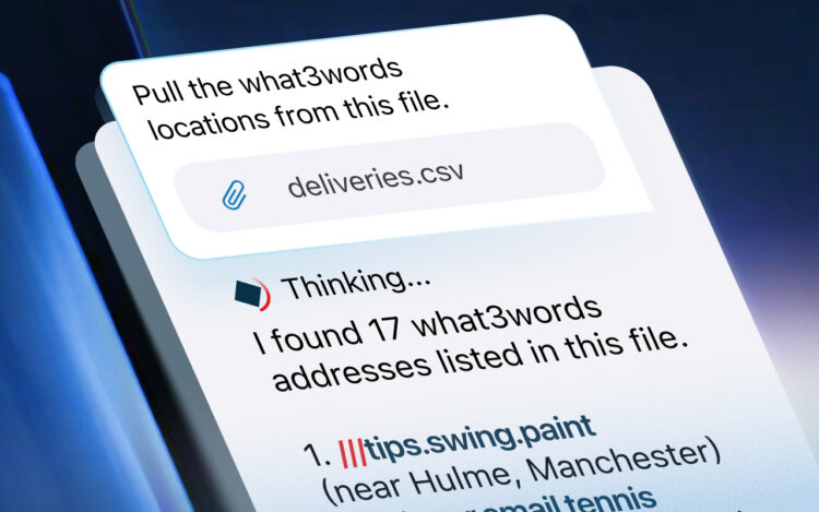 what3words Pro AI tools: AI Chat, Voice Chat, Import & Scan | what3words